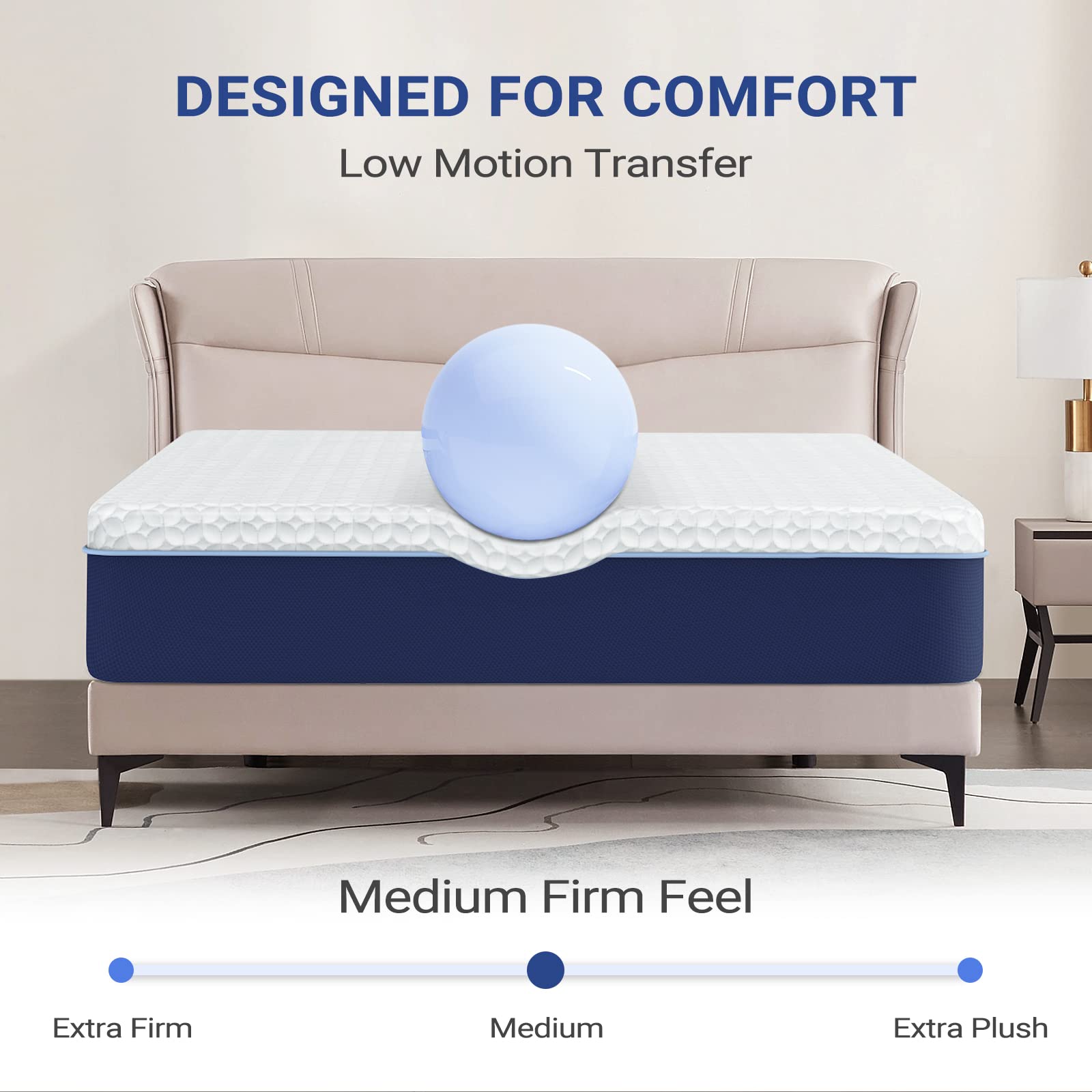 VXZ Twin XL Mattress, 6 Inch Gel Memory Foam Mattress in a Box, CertiPUR-US Certified Mattress, Pressure Relief &Motion Isolation, Supportive Medium-Firm Foam Mattress, Made in USA