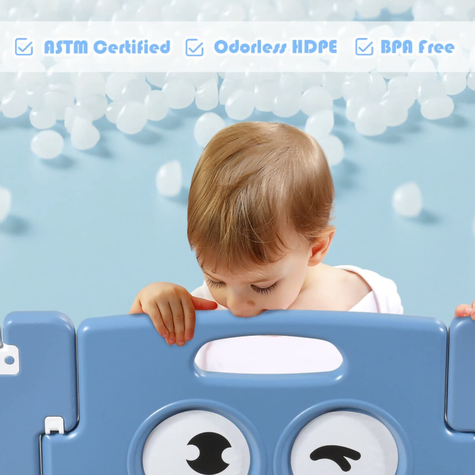 Baby Playpen Kids Activity Centre Safety Play Yard Home Indoor Outdoor New Pen, 16-Panel Foldable Baby Playpen Kids Activity Centre