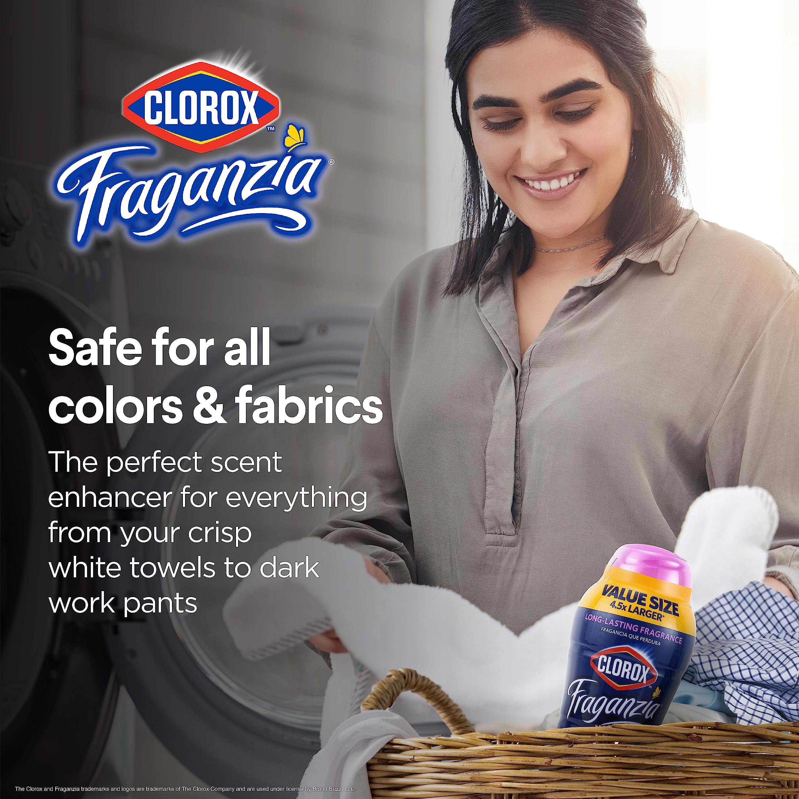 Clorox Fraganzia Laundry Scent Booster Crystals in Spring Scent - Easy to Use In-Wash Freshener Beads in Value Size 4.5x Larger for Long Lasting Fragrance, 70 Ounce - 6 Pack