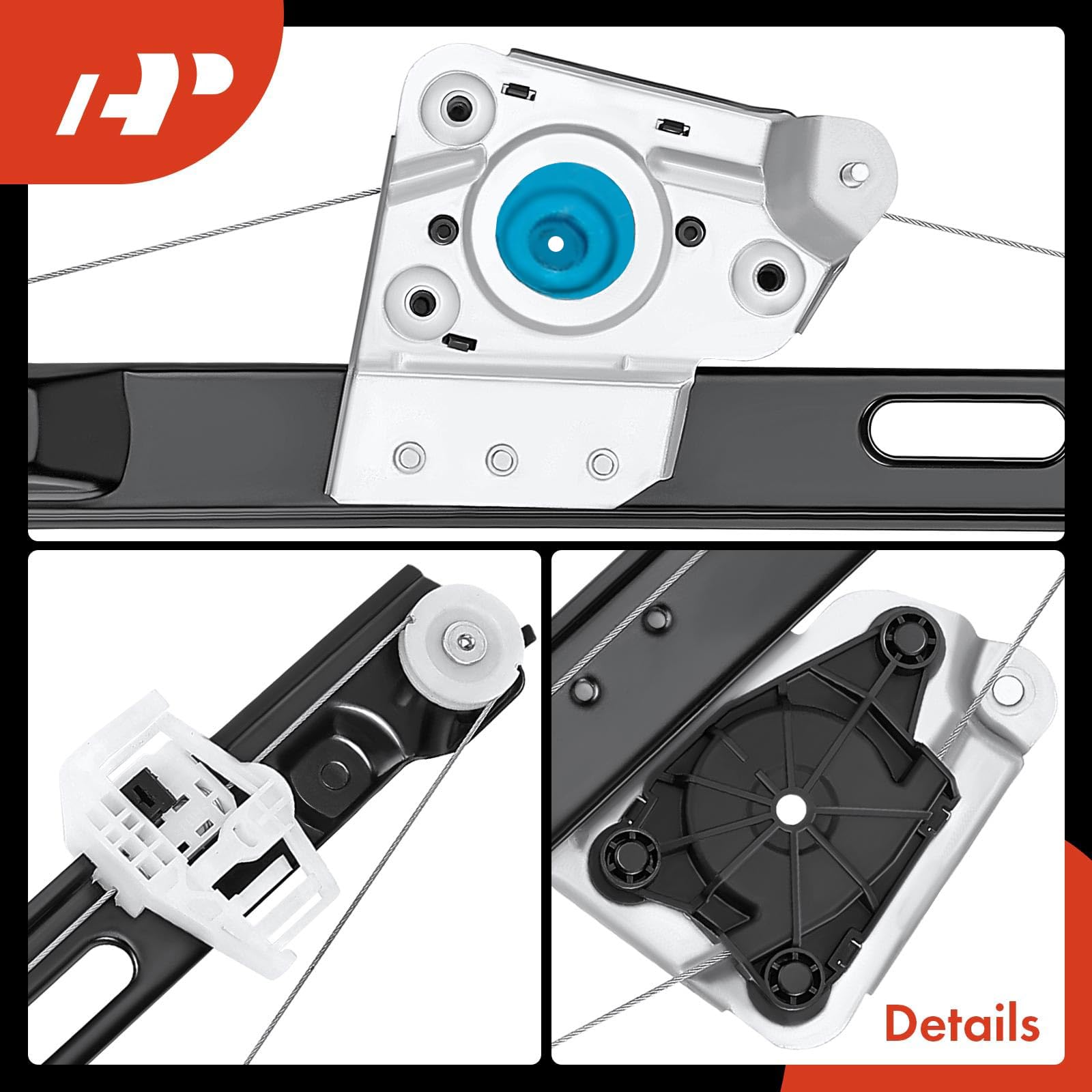 A-Premium Power Window Regulator Without Motor Replacement for BMW E90 E91 323i 325i 328i 330i 335i M3 Rear Right Passenger Side