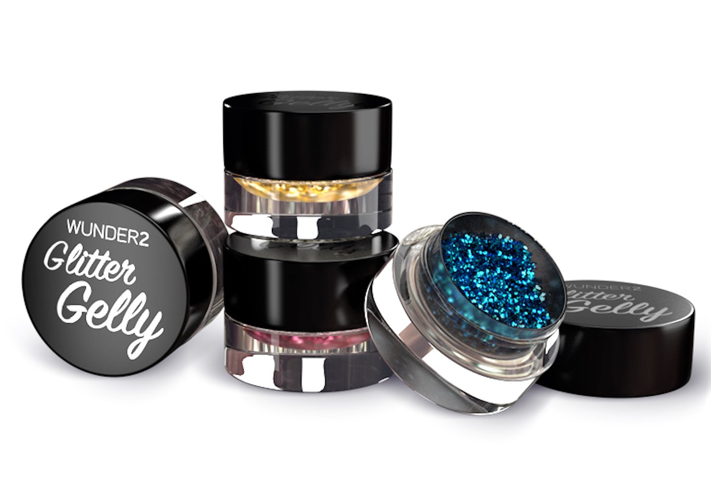 WUNDERBROW GLITTER GELLY Long Lasting Glitter Gel - Face, Eye and Body Glitter Makeup, 24 Karat Color