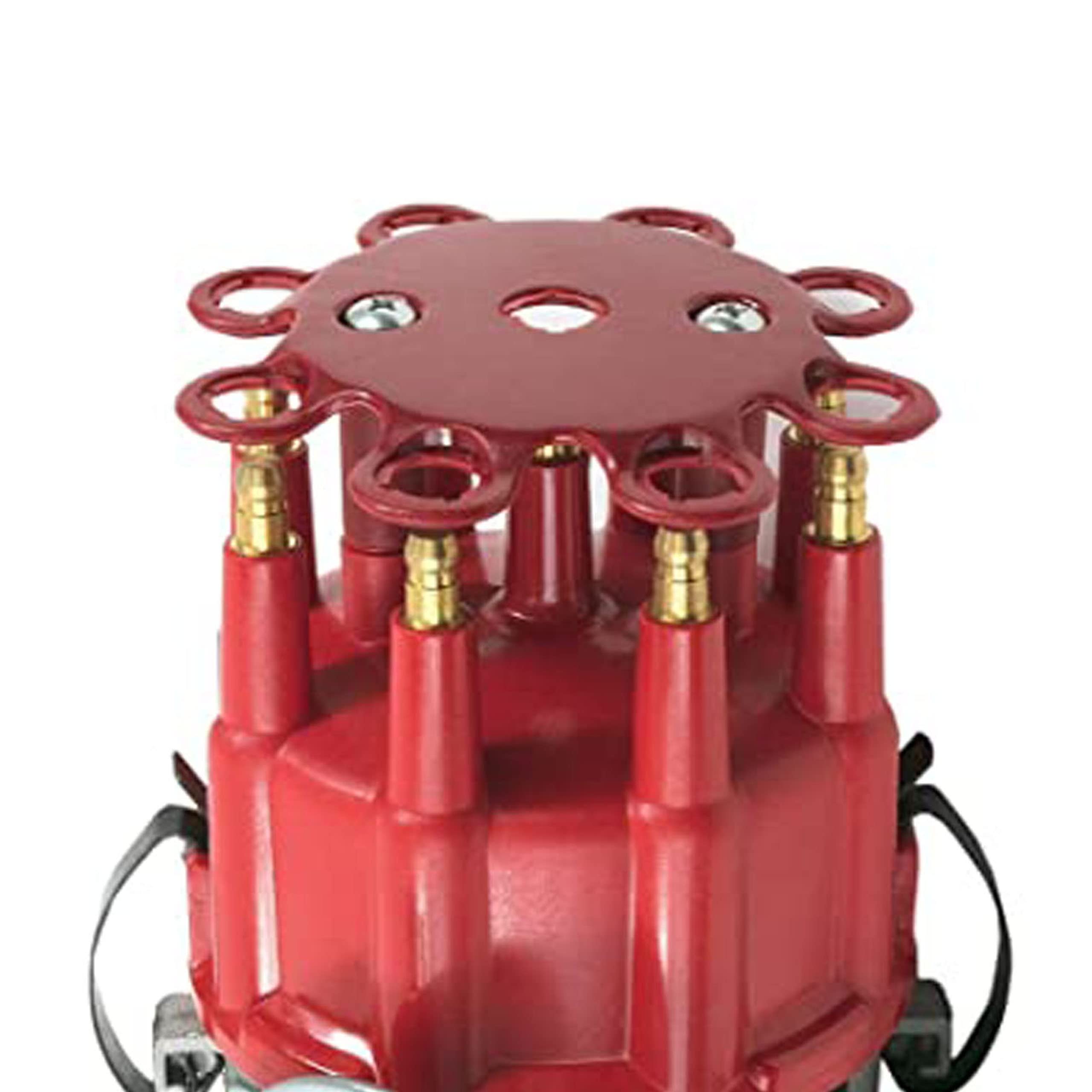 A-Team Performance R2R Complete Distributor - Ready 2 Run for Ford Windsor V8 221, 260, 289, 302 Series - Automotive Replacement Ignition Parts Two-Wire Installation with Blue Cap
