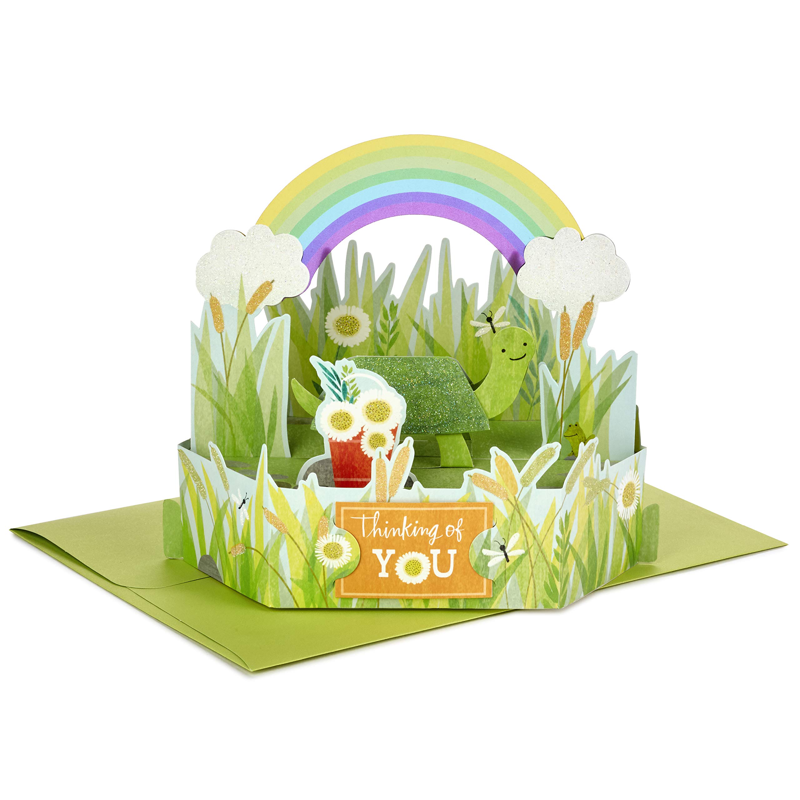 Hallmark Paper Wonder Thinking of You, Get Well Pop Up Card (Rainbow)