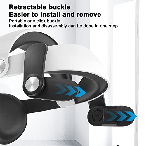 Adjustable Head Strap for Oculus Quest 2, Replacement Headband Virtual Reality VR Accessories for Oculus Quest 2, Reduce Head Pressure Enhanced Support