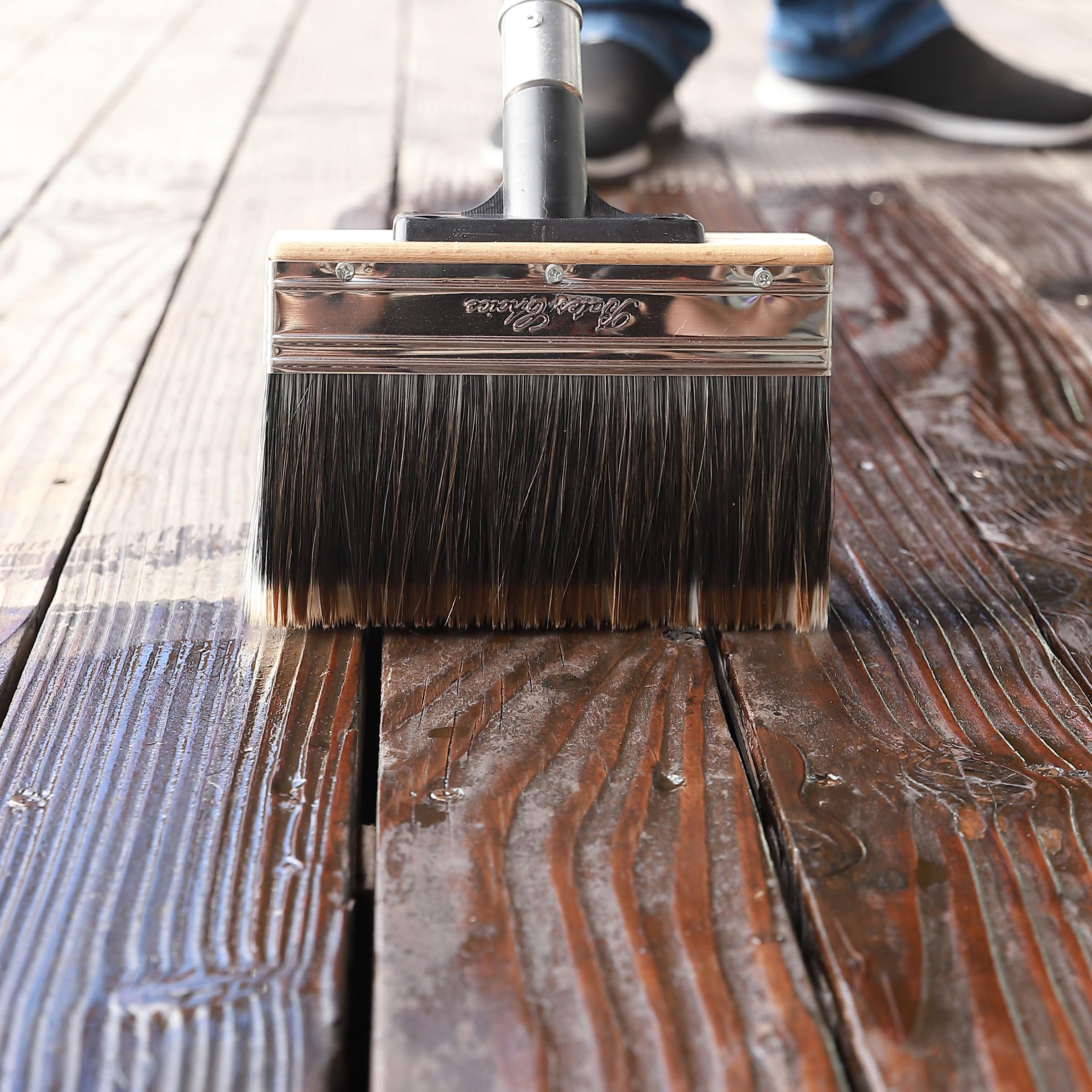 Bates- Deck Stain Brush, 7.5-Inch, Stain Brushes for Wood, Deck Stain Applicator, Deck Brush, Wide Paint Brush, Large Paint Brushes, Wood Stain Brush, Masonry Brush, Wood Stain Applicator