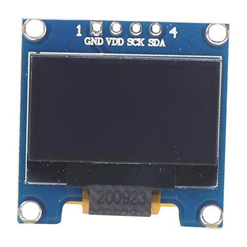 and Compatible OLED Display Module Small Electronic Component with 0.96 Inches LCD Screen White Color IIC Communication Enabled