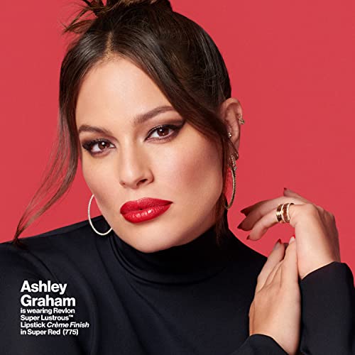 Revlon Super Lustrous Lipstick, Creamy Formula For Soft, Fuller-Looking Lips, Moisturized Feel, 745 Love Is On, 0.15 oz