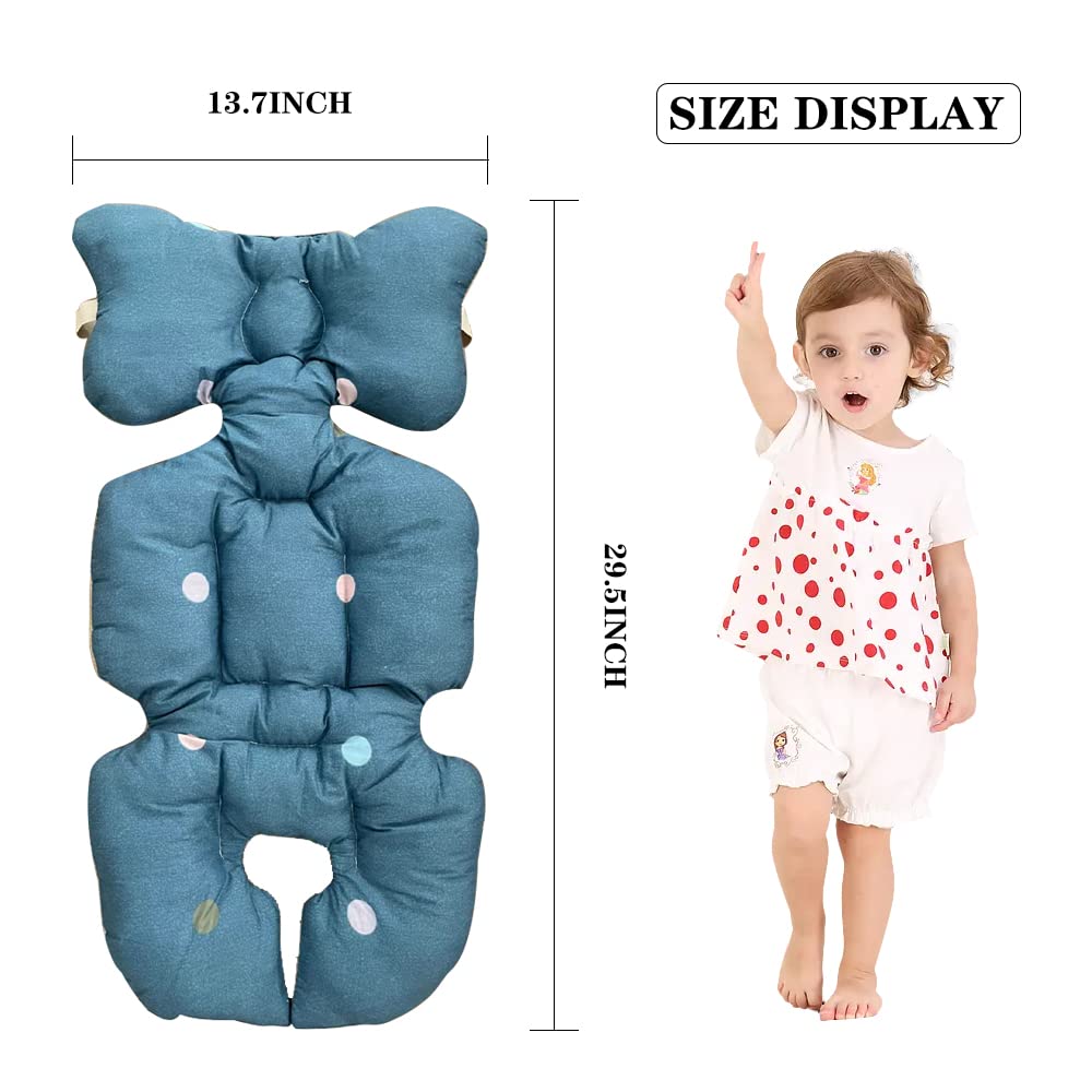Baby Seat Pad Liner for Stroller–Soft and Breathable,3D Air Mesh Cotton Universal Baby Stroller Cushion. Infant Reversible Cotton Newborn Cushion pad.