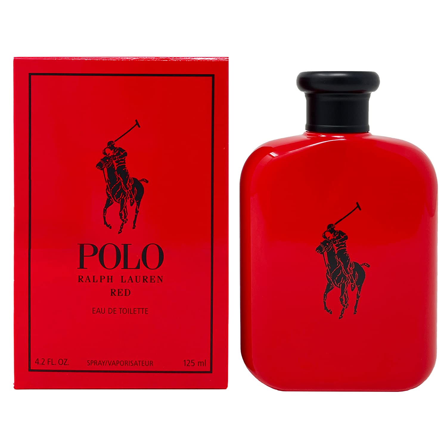 Ralph Lauren Polo Red Eau De Toilette Spray for Men 4.2 Ounce