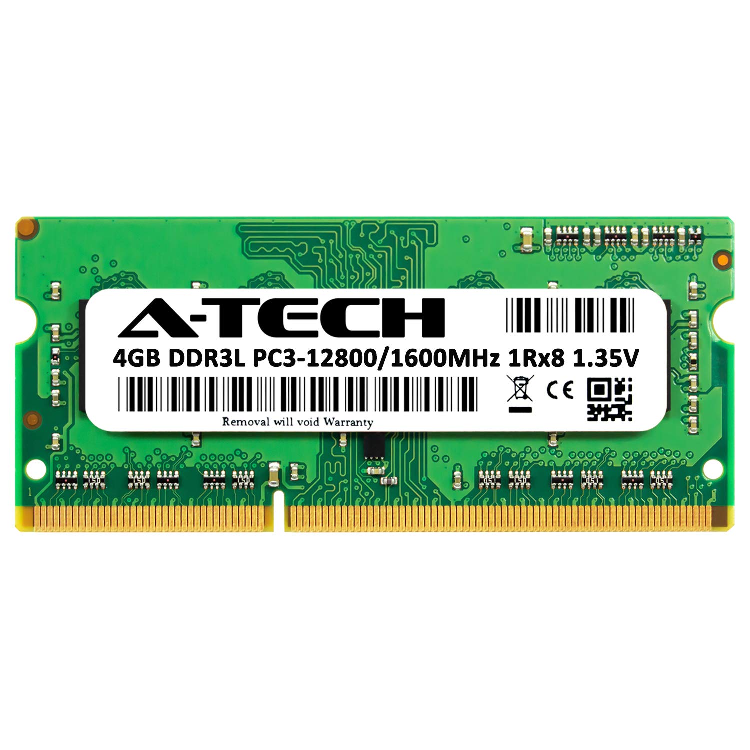 A-Tech 4GB RAM Replacement for Synology RAM1600DDR3-4G | DDR3/DDR3L 1600MHz PC3L-12800 SODIMM 1Rx8 1.35V 204-Pin Non-ECC SO-DIMM Memory Upgrade for NAS DiskStation & RackStation