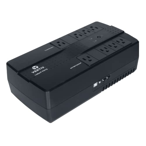 Vertiv Liebert PST5 UPS - 350VA 200W 120V Standby Power, 8 Outlets, Battery Backup with Surge Protection, Energy Star Certified, 3 Year Warranty, Free Software for Controlled Shutdown (PST5-350MT120)