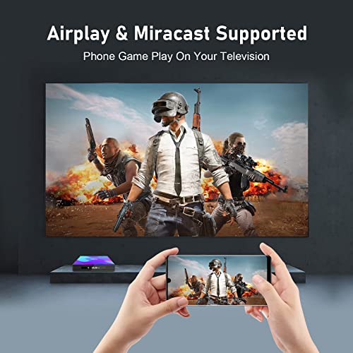Android 11 TV Box S905W2 USB 2.0 3D 4K UHD 4GB RAM 64GB ROM 2.4G 5G Dual Band WiFi with BT 4.2 WiFi Media Player with Backlit Mini Keyboard Set Top TV Box