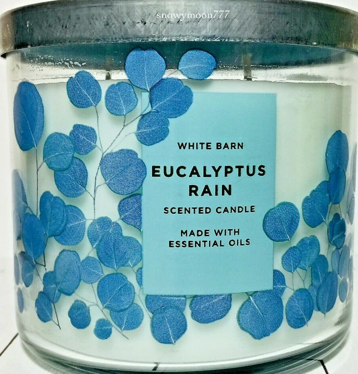 Bath and Body Works 14.5 oz / 411g Eucalyptus Rain 3-Wick Scented Candle