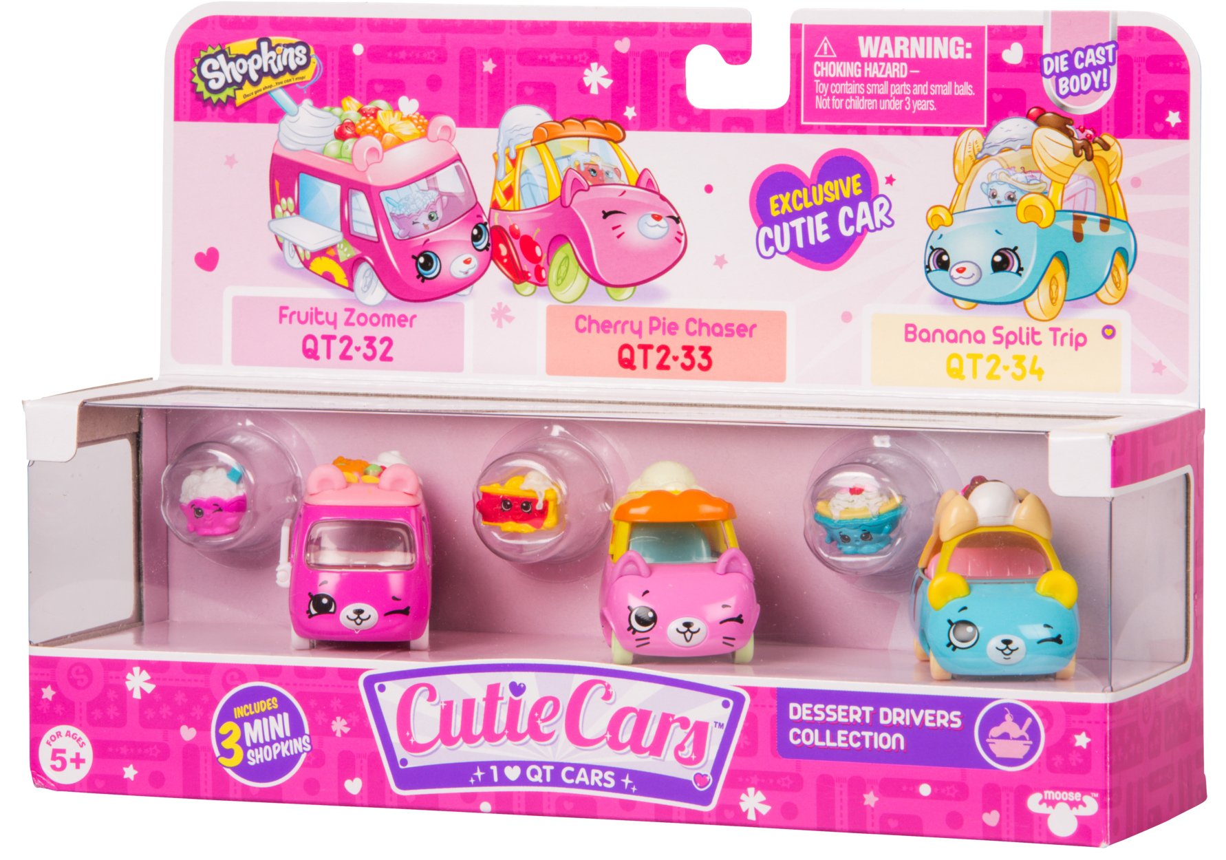 Cutie Cars Shopkins Three Pack - Dessert Drivers Collection
