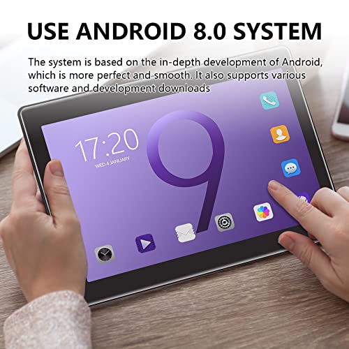 Android 12.0 Tablet - 2022 New 10.1-inch Ultra-thin HD Display 10 Core Processor Tablet, 1GB RAM and 16GB ROM TF Expansion, SIM Communication, Dual Camera, for Learning Game Video
