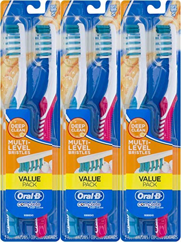 Oral-B Advantage Complete Deep Clean Toothbrush, Soft, 2 Count (Pack of 3) Total 6 Toothbrushes