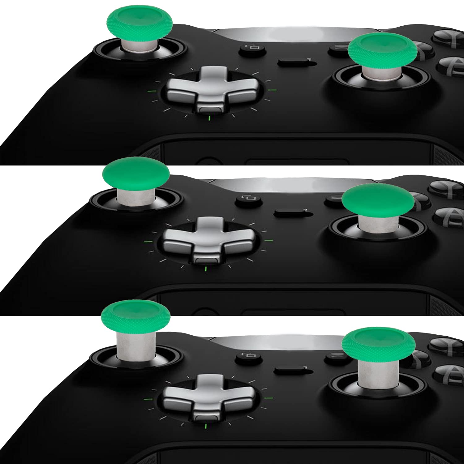 for Xbox Elite Controller Thumbsticks Joysticks Buttons Replacement for Xbox One Elite Controller (Model 1698) -Green