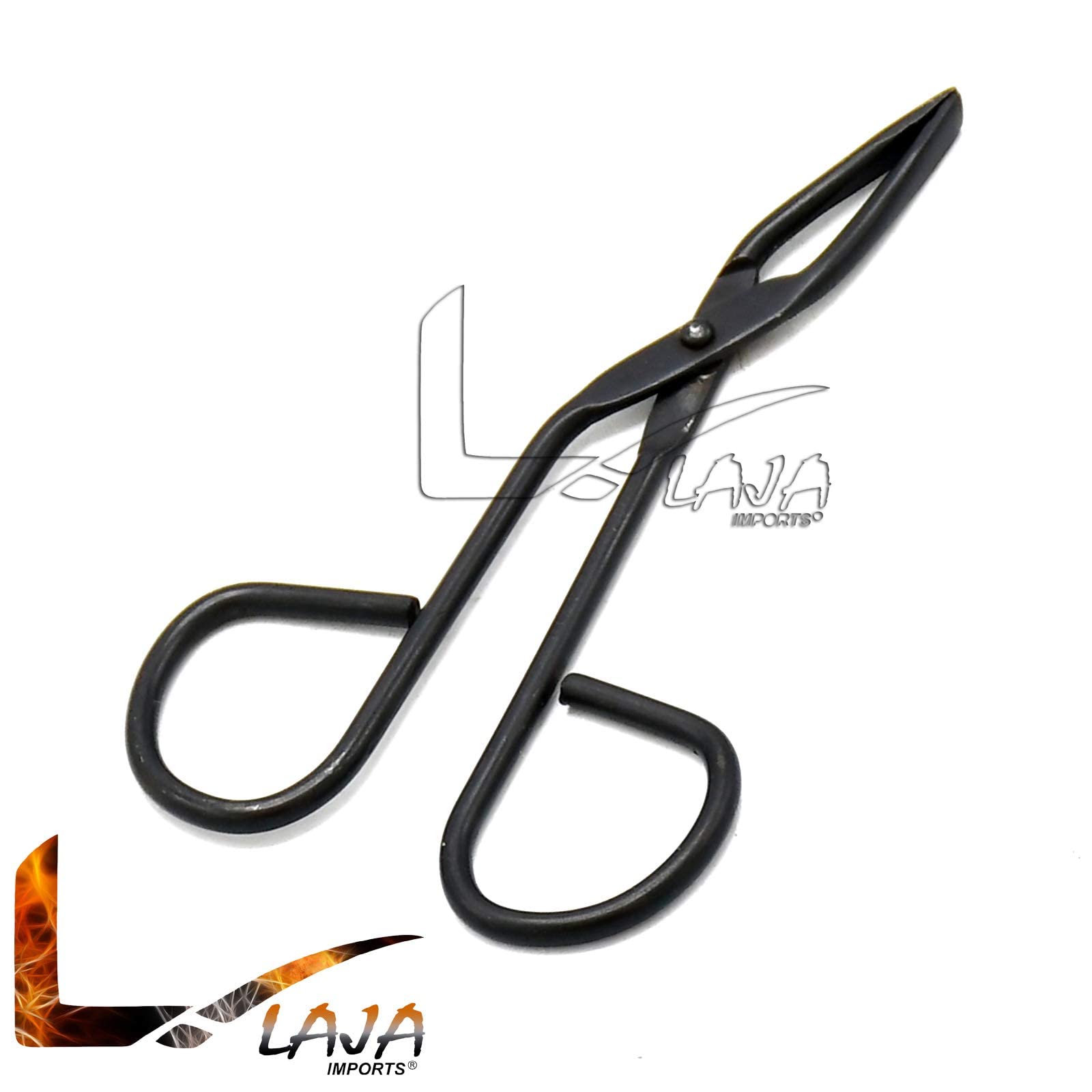 Laja Imports 'Eyebrow Tweezer Full Black Stainless Steel Professional Scissors Shaped Slant Tip Tweezer Clip For Women Makeup Accessories for Educational Use