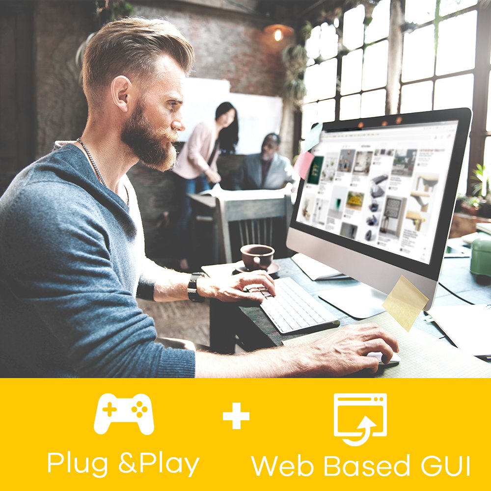 Zyxel 8 Port Gigabit Web Managed Switch | Plug & Play | Supports VLAN, QoS, IGMP & LAG | Fanless [GS1200-8]
