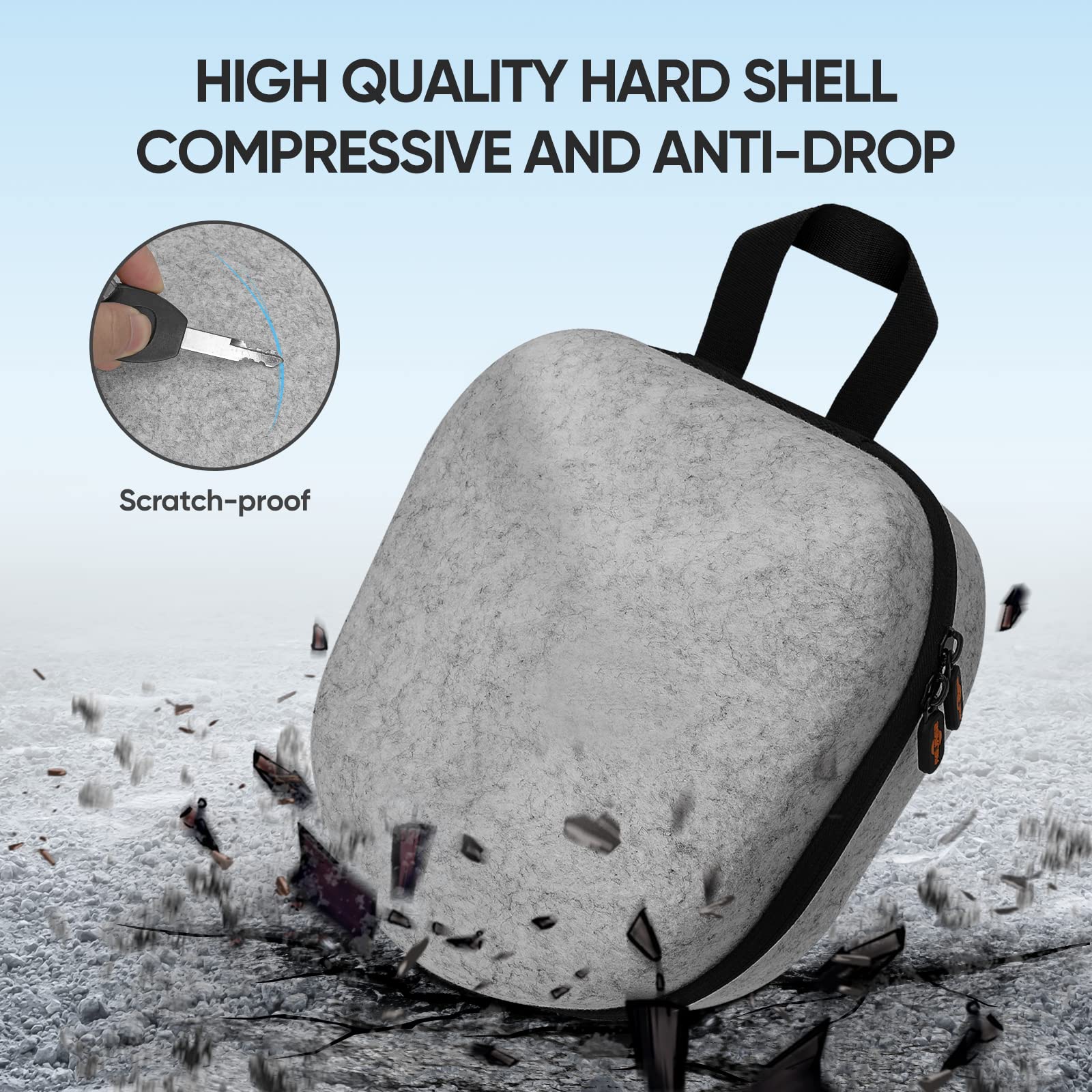 sarlar Carrying Case Compatible with Meta/Oculus Quest 2 and Accessories, Hard Travel Bag for Lightweight and Portable Protection