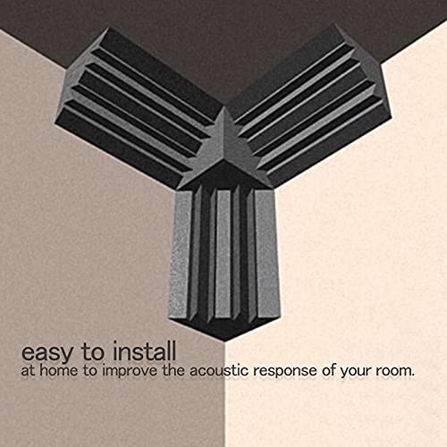 Acoustic Foam Bass Traps -12 Pack Wall Corner Studio Foam Blocks 12" X 7" X 7" Low-Frequency Sound Absorption Material for Home Studio and Theater etc. (12 Pack, Bass traps)