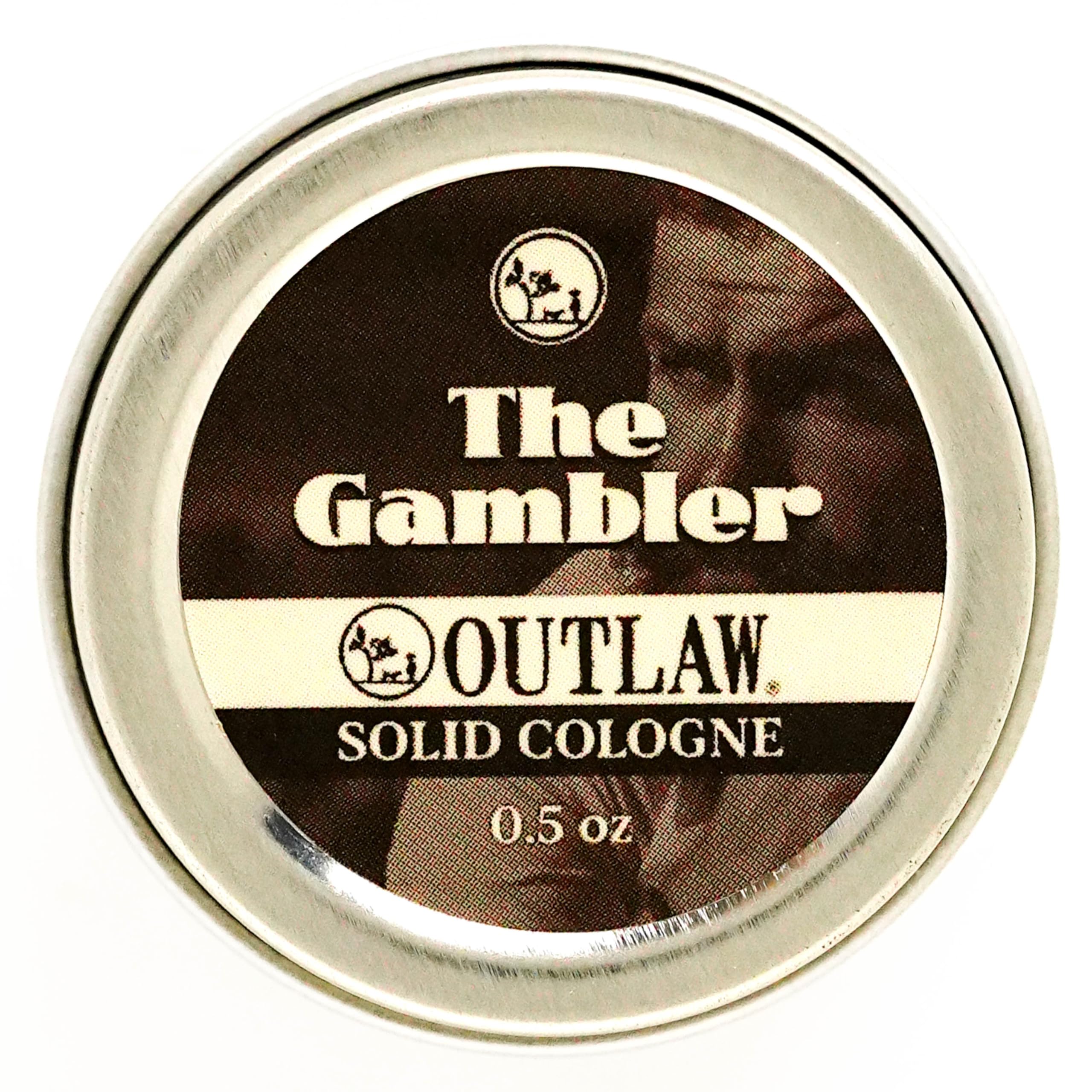 The Gambler Bourbon-Inspired Solid Cologne - Whiskey, Old-fashioned Tobacco, and a Hint of Leather in a Pocket-Sized Tin - Men’s or Women’s Cologne - Outlaw