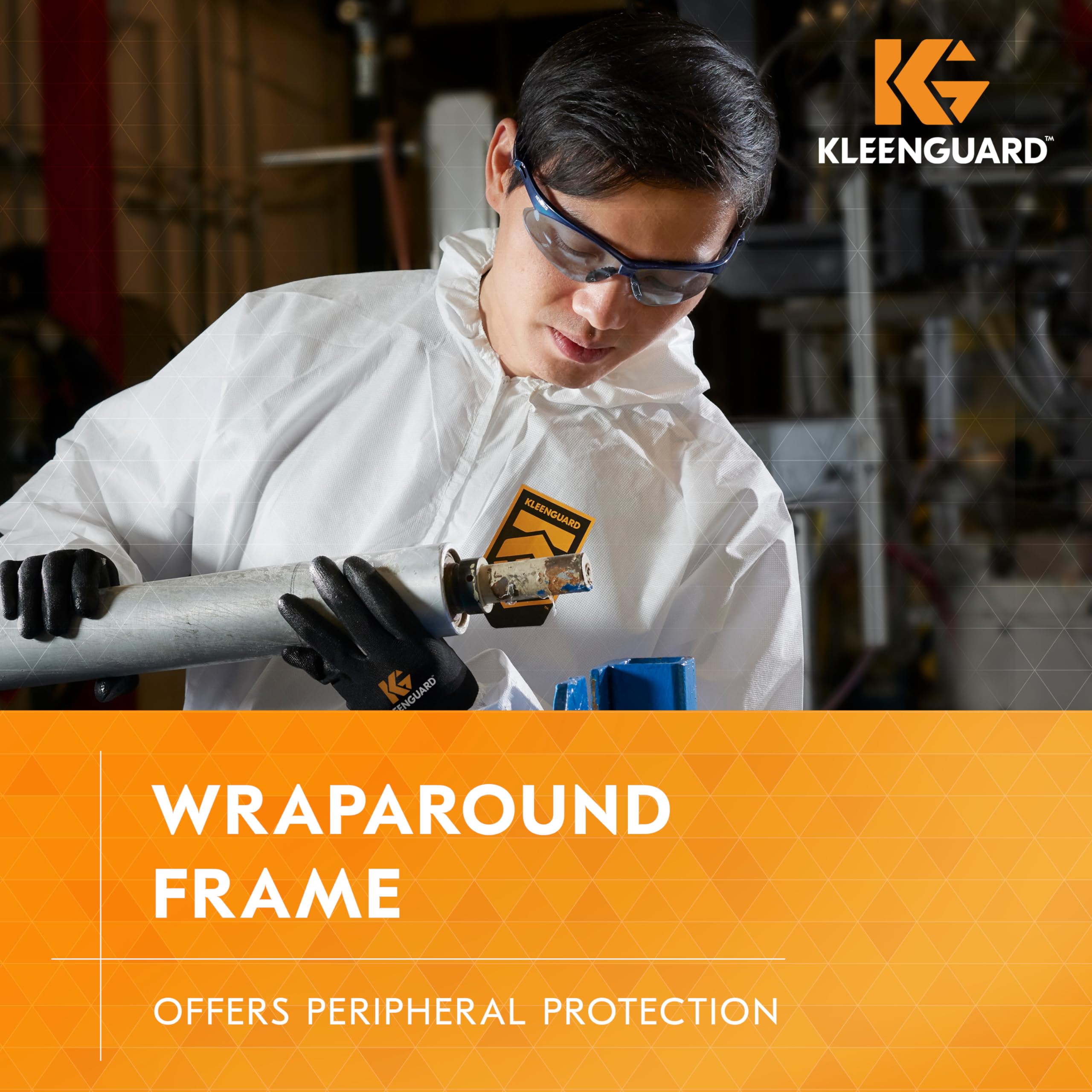 KleenGuard™ V30 Nemesis™ Safety Glasses (19639), Light Blue Lenses with KleenVision™ Anti-Fog coating, Blue Frame, Unisex Eyewear for Men and Women (12 Pairs/Case)