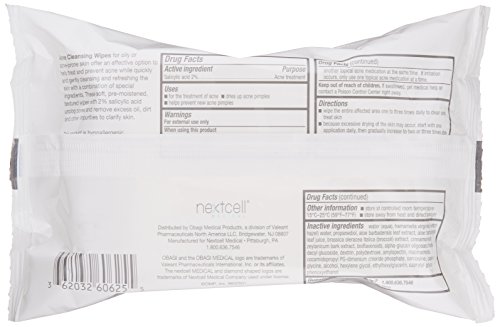 SUZANOBAGIMD On the Go Cleansing Wipes for Oily or Acne Prone Skin, 25 count