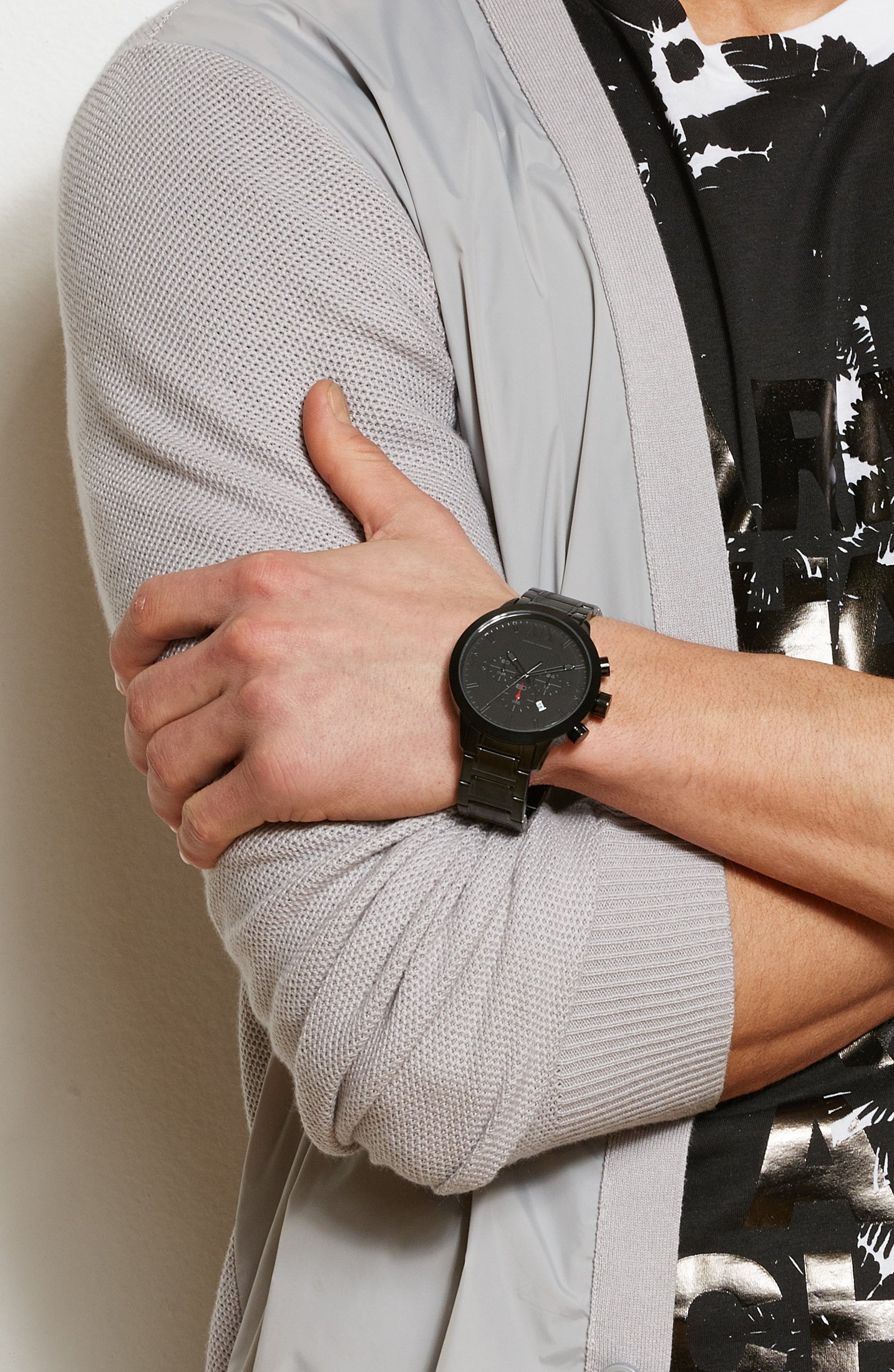 A|X Armani Exchange Men's Chronograph Black Stainless Steel Watch (Model: AX1277)