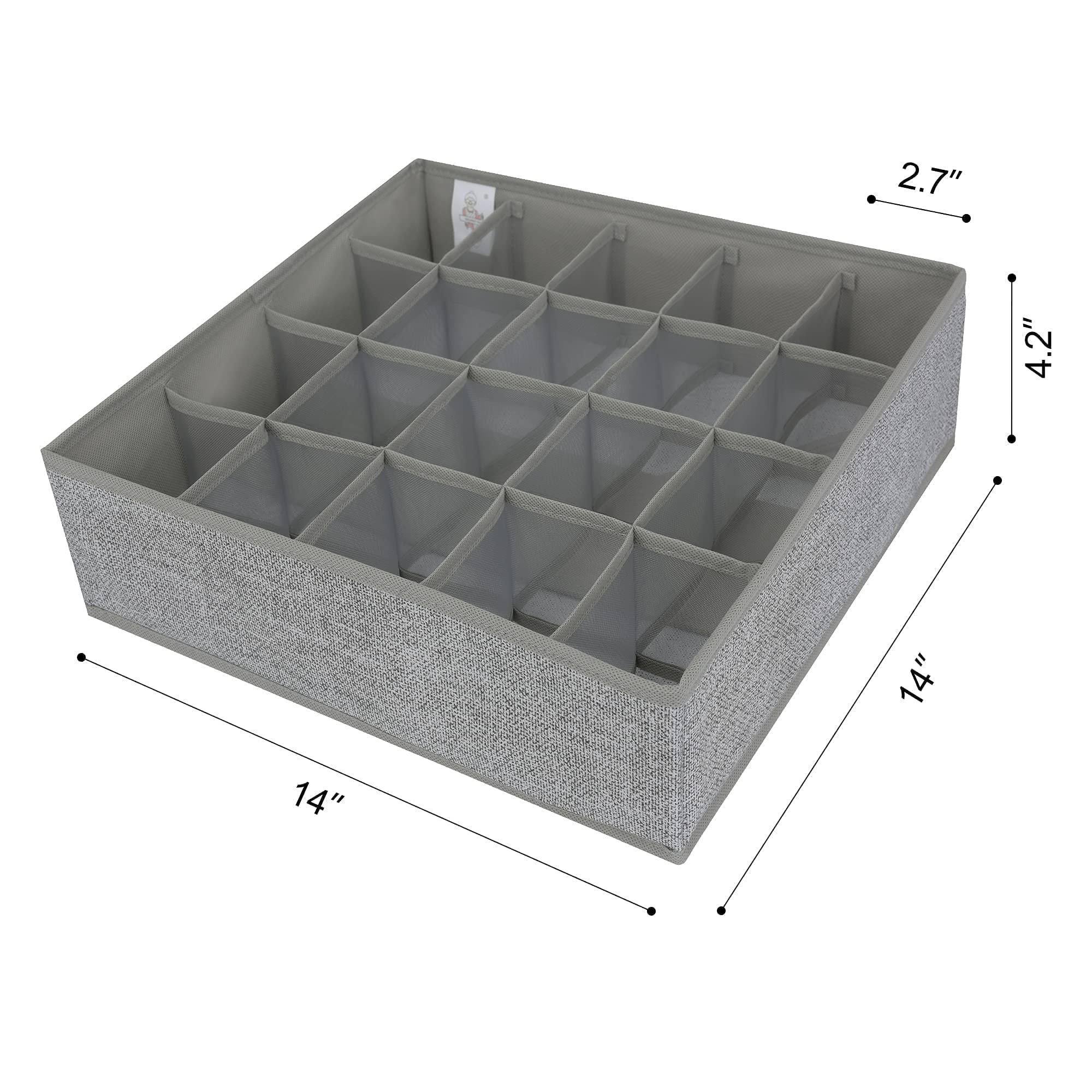 GRANNY SAYS Bundle of 2-Pack Large Storage Bins with Lids & 2-Pack Socks Storage Organizers