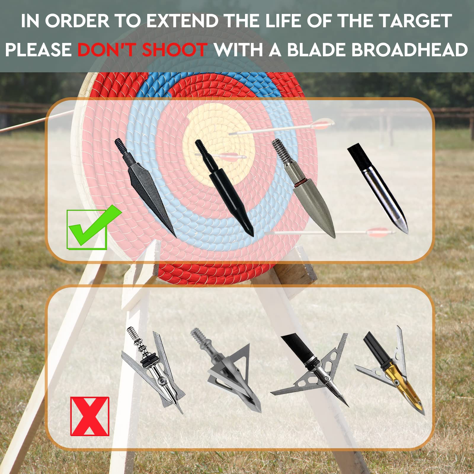 Archery Targets for Backyard, Traditional Hand-Made Round Solid Straw Archery Target, Arrow Target for Recurve Bow Longbow or Compound Bow, Large Practice Target for Outdoor Hunting - 5 Layers