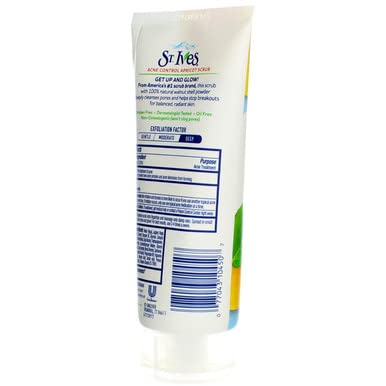 St. Ives Naturally Clear Apricot Scrub, Blemish Control 6 oz (Pack of 2)