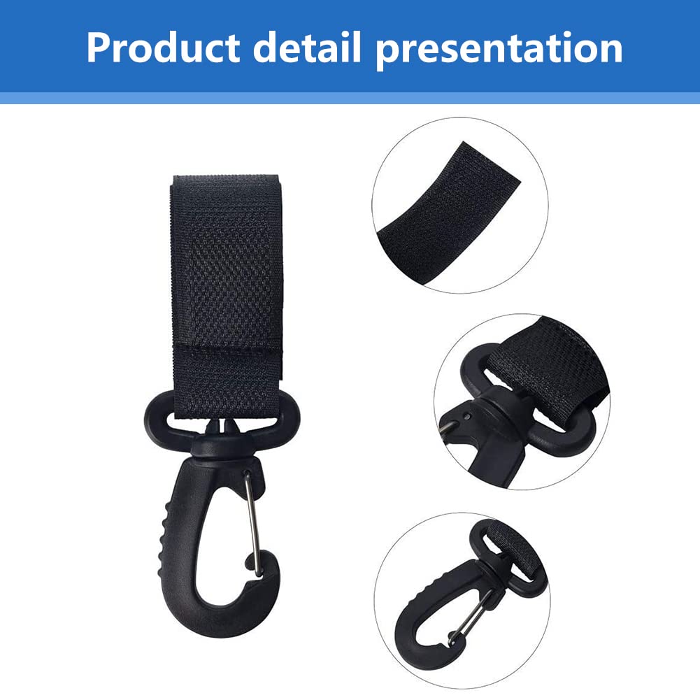 Baby Stroller Hooks, Stroller Hooks for Hanging Diaper Bags, 360° Rotatable Multipurpose Hooks for Grocery Shopping Bags, Easy to Attach Stroller Clips for Bags, 2PCS