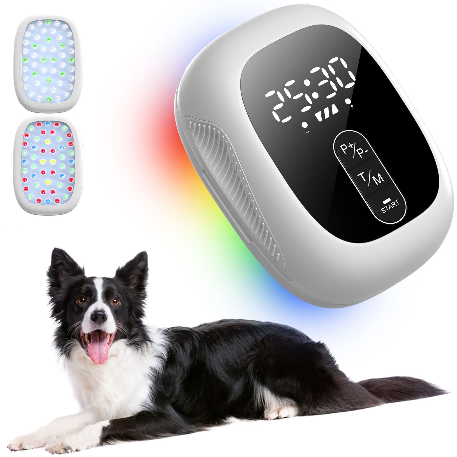 Jitesy Cold Laser Therapy for Dogs, Red Light Therapy for Dogs, Infrared Light Therapy Vet Device for Dog Arthritis Pain Relief, Clear Cats Skin Infections with 2 Therapy Modules