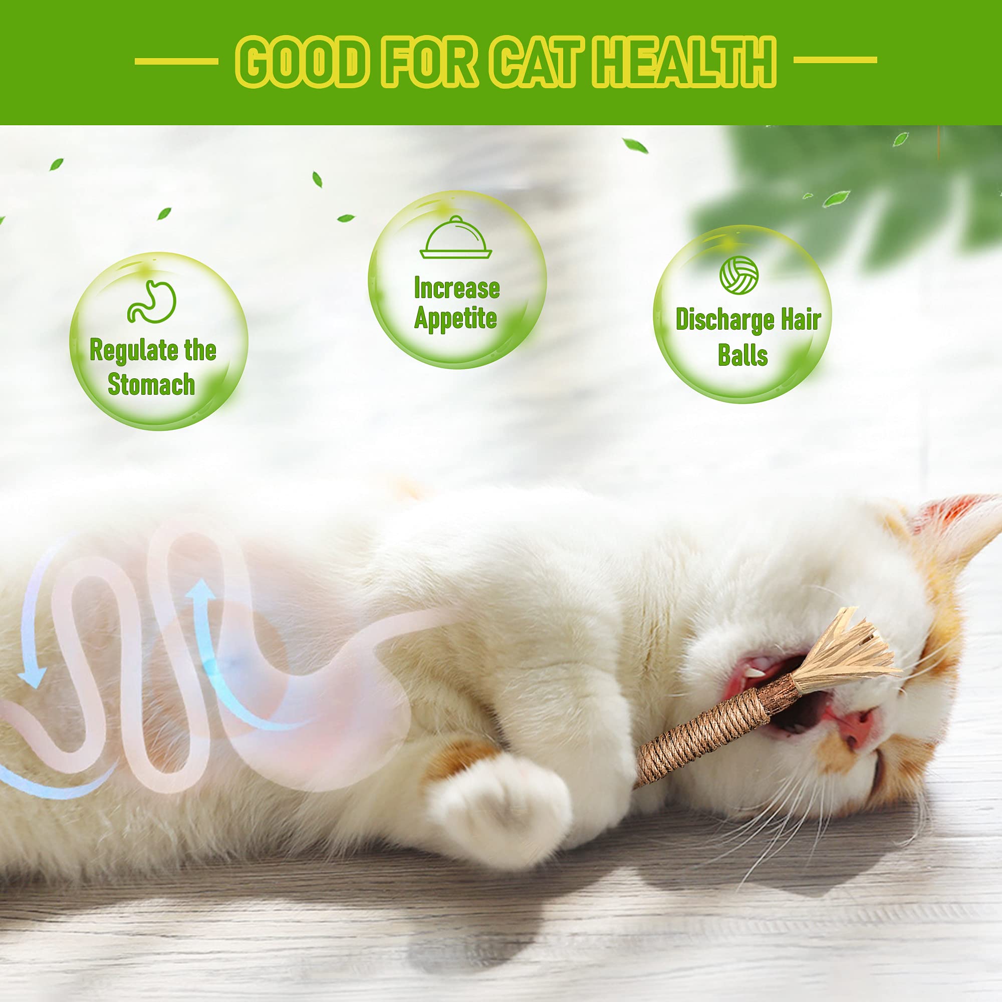 BAWAN Catnip Toys‖ Silvervine for Cats: Cute Cat & Kitten Toys for Indoor Cats Interactive‖ Cat & Kitten Teething Chew Toys for Aggressive Chewers‖ Silvervine Sticks Cat Dental Toy (5PCS)