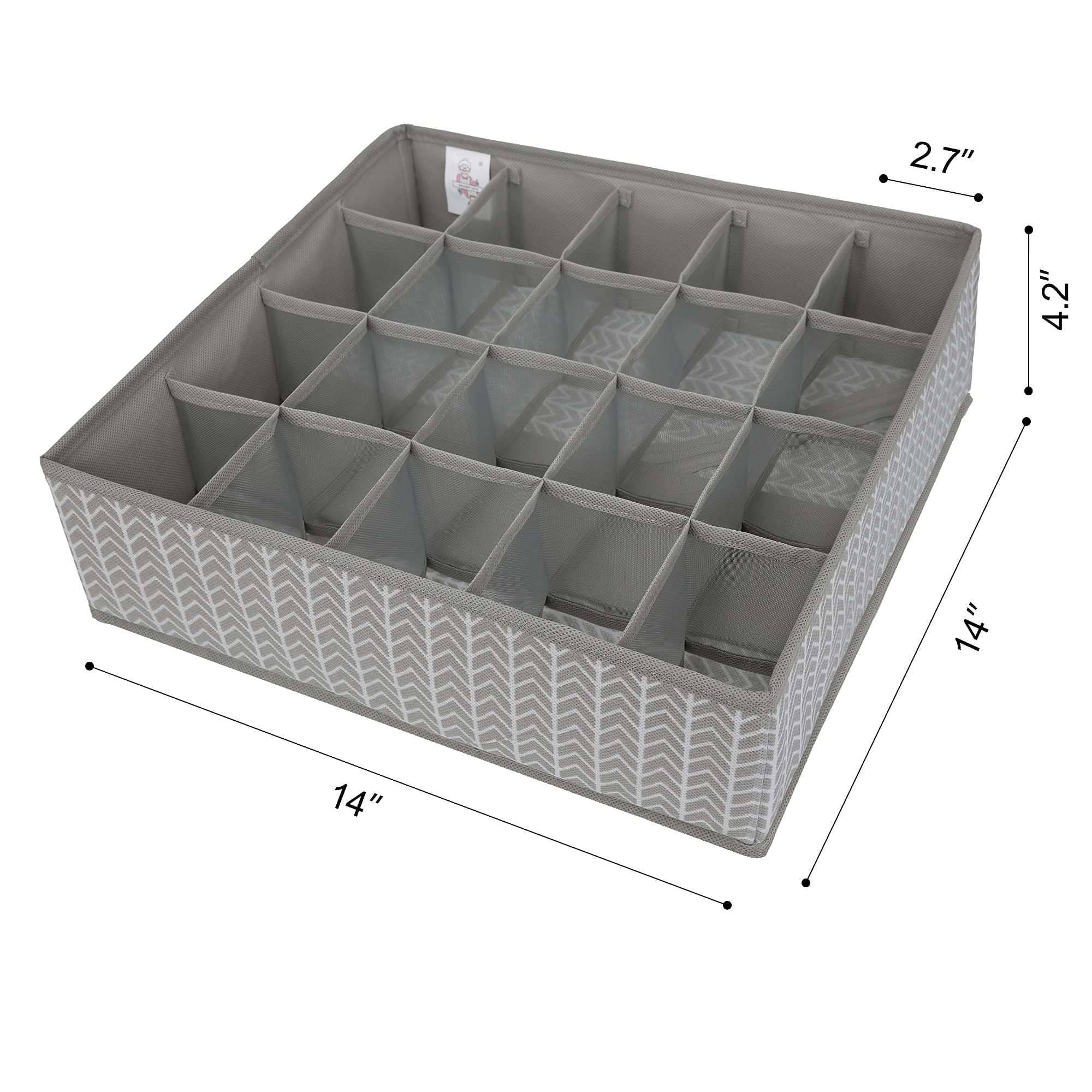 GRANNY SAYS Bundle of 3-Pack Trapezoid Closet Storage Bins & 2-Pack Socks Storage Organizers