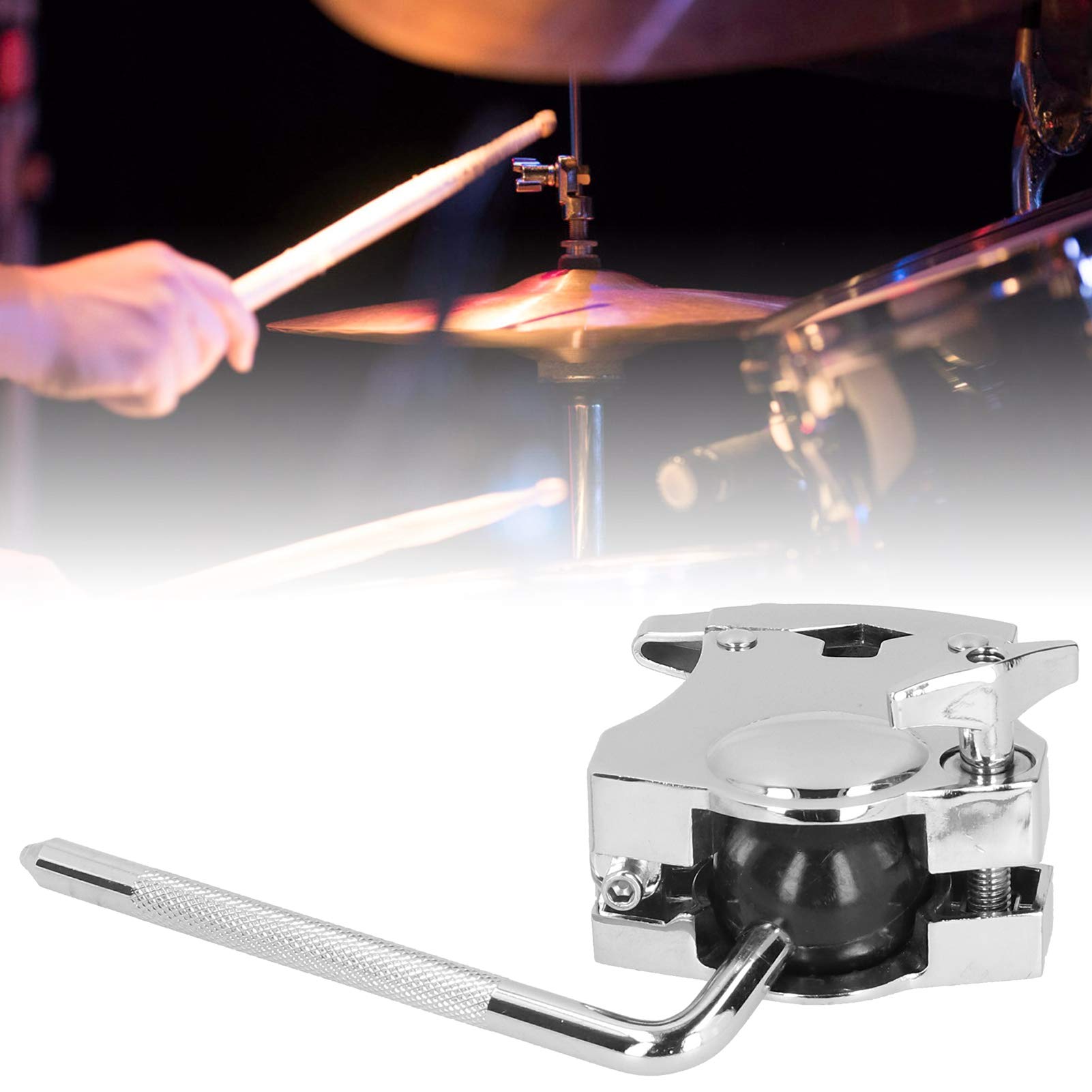 Tom Drum Rack Mount, Drum Clamp, Durable Zinc Alloy Tom Drum Rack, Exquisite Craftsmanship Not Easy To Fade Strong Hardness for Drum All Types Of Brackets