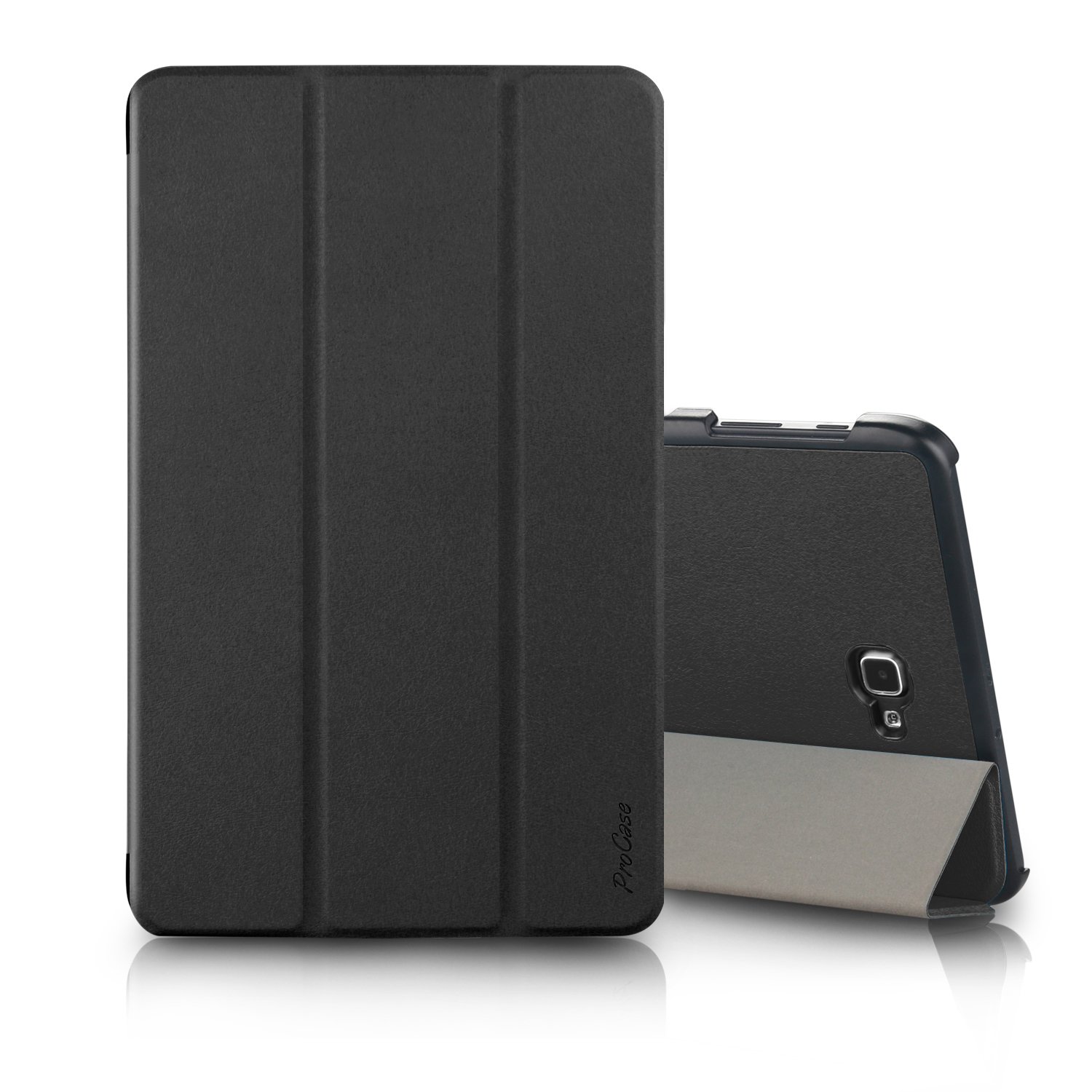 ProCase Slim Case for Galaxy Tab A 10.1 2016 SM-T580 T585 T587, Smart Cover Stand Folio Case for Galaxy Tab A 10.1 Inch Tablet -Black