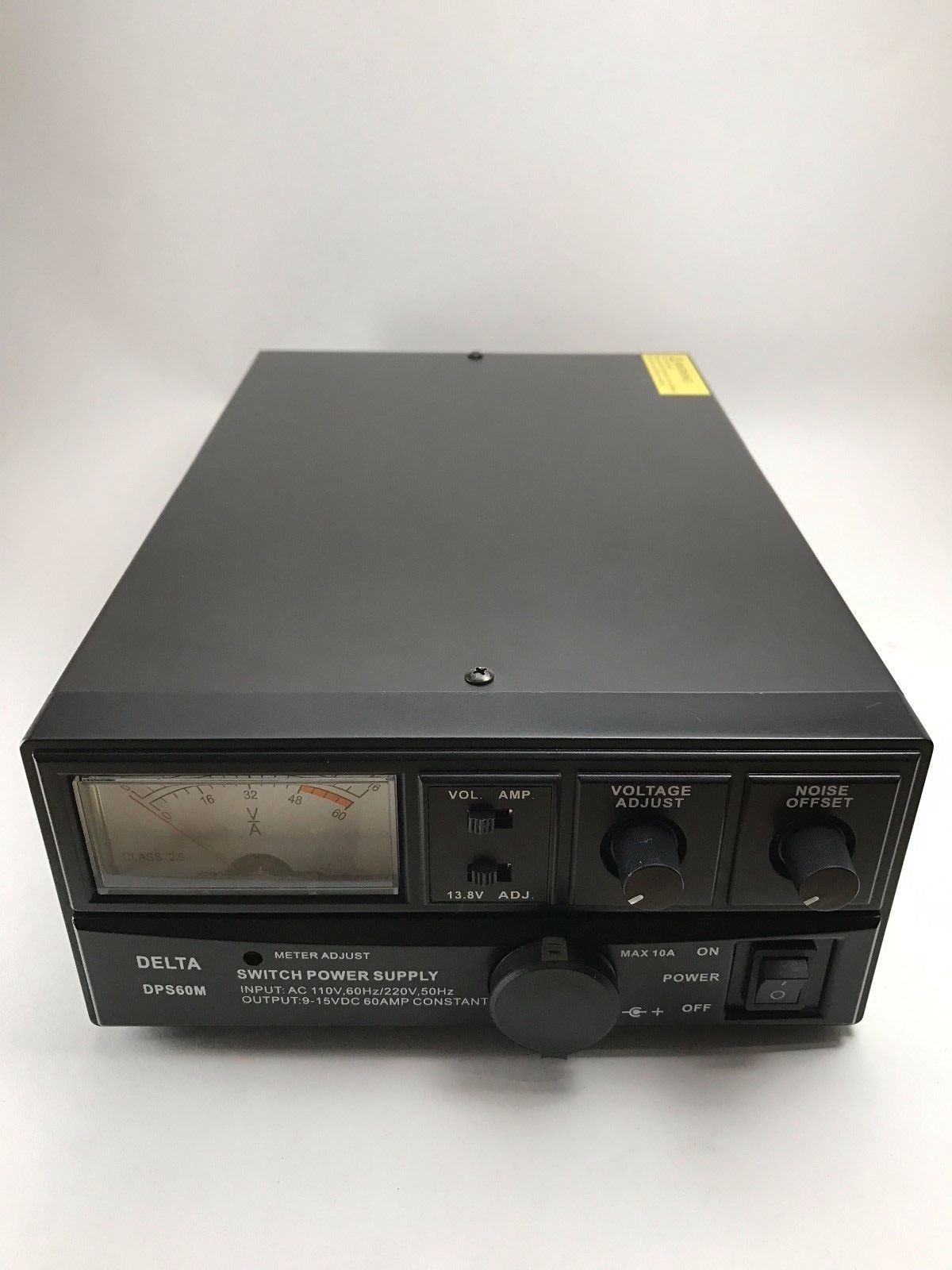 DELTA DPS60M 60 Amp AC/DC Switching Power Supply w/Volt AMPerage Meter Compatible for Ham CB