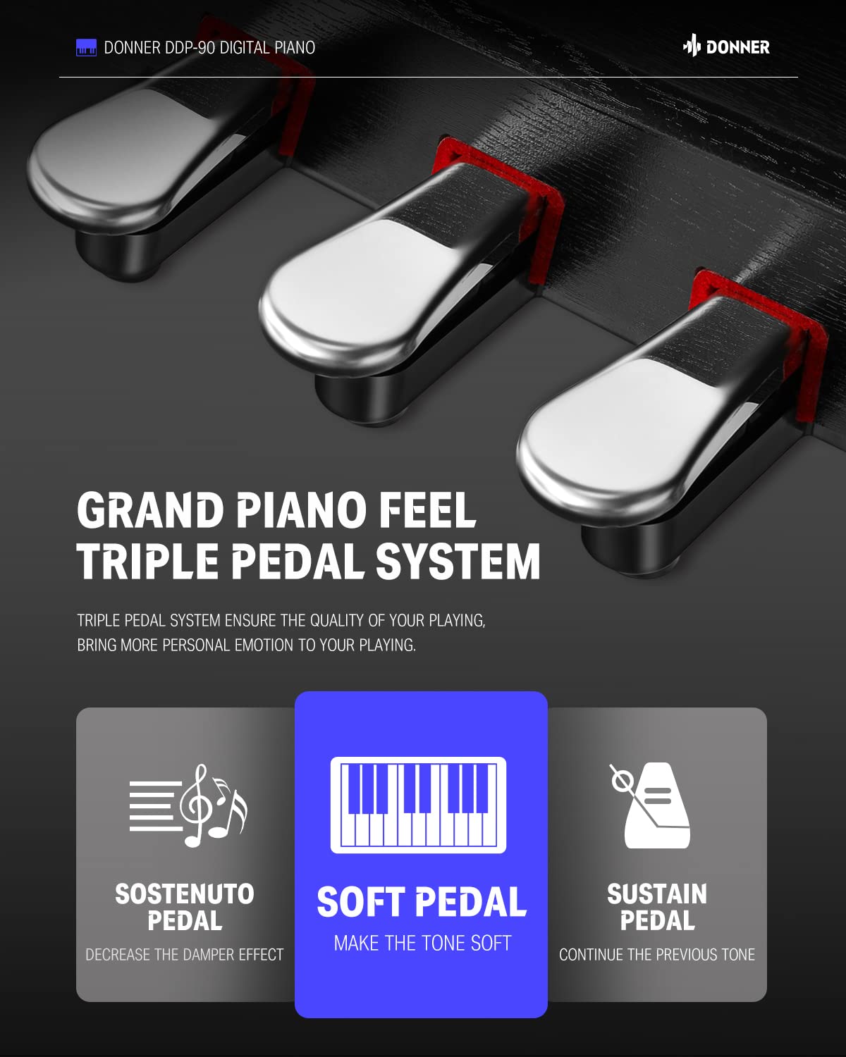 Donner DDP-90 Digital Piano + Donner Piano Bench