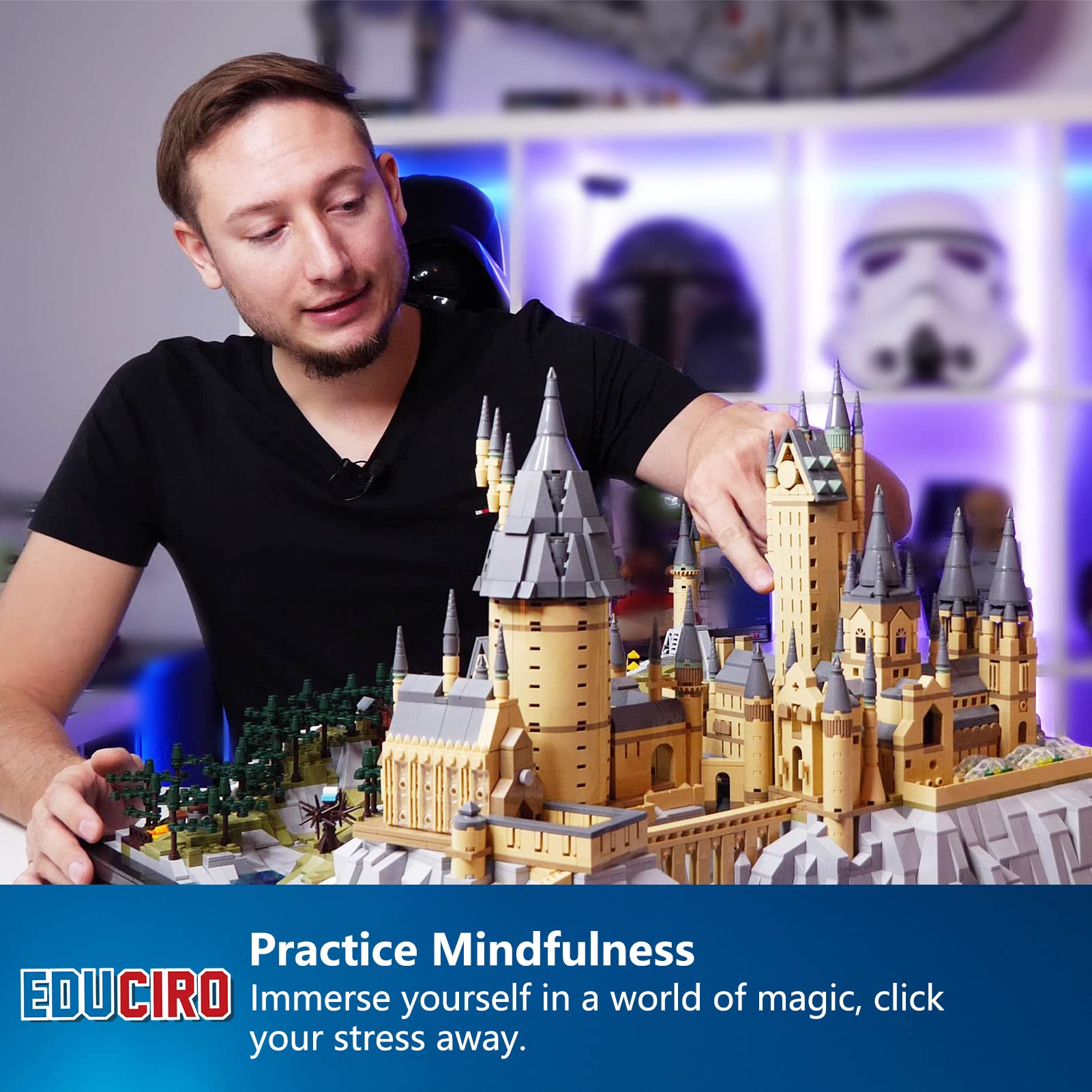 Under the Baubles Educiro Hogs Magic Castle Building Sets, (6862 Pieces) Adults Sets Challenging Wizarding World, 23-Inches Collectible Display Building Toy Set for Kids, Boys, and Girls Ages 16+