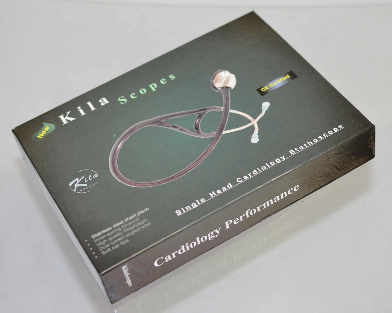 Kila Scopes Specialist Stethoscope - Professional Single Head Cardiology & Diagnostic Stethoscope for Doctors and Nurses - with Accessories, K870 Black