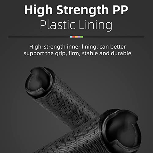 AECBUY MTB Bike Handlebar Grips PP Wrapped Anti-Slip Comfortable Aluminum Alloy Ring Lock Bicycle Grips Cycling Accessories,Black