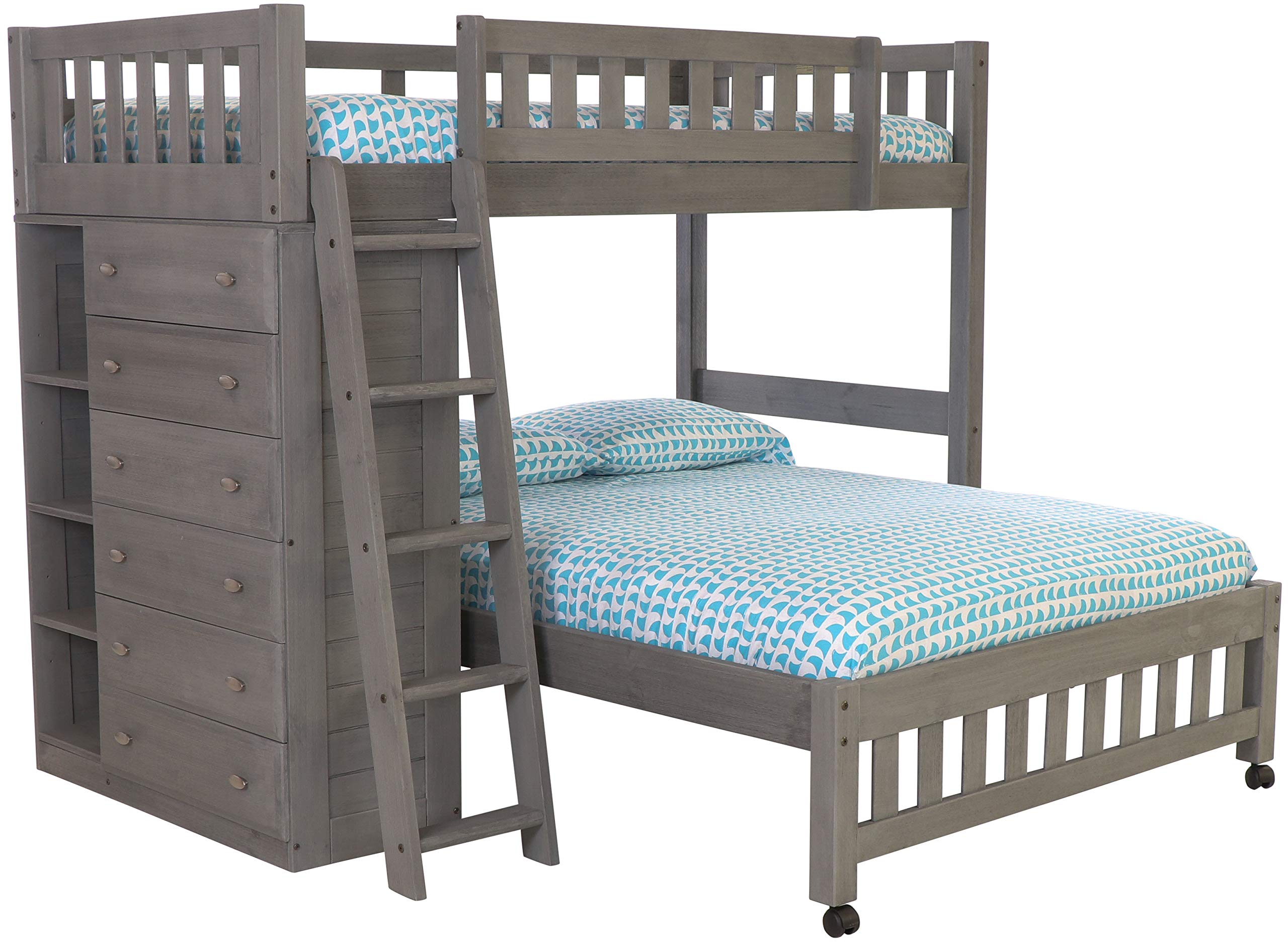 Discovery World Furniture Charcoal Twin Over Full Loft