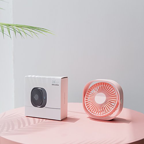 CALKED Birsppy AmuseNd USB Desk Fan Personal USB Power Desktop Fan Ultra-Quiet 3 Speeds 4inch Portable Mini Desk Fan for Bedroom Office Desktop (Blue)