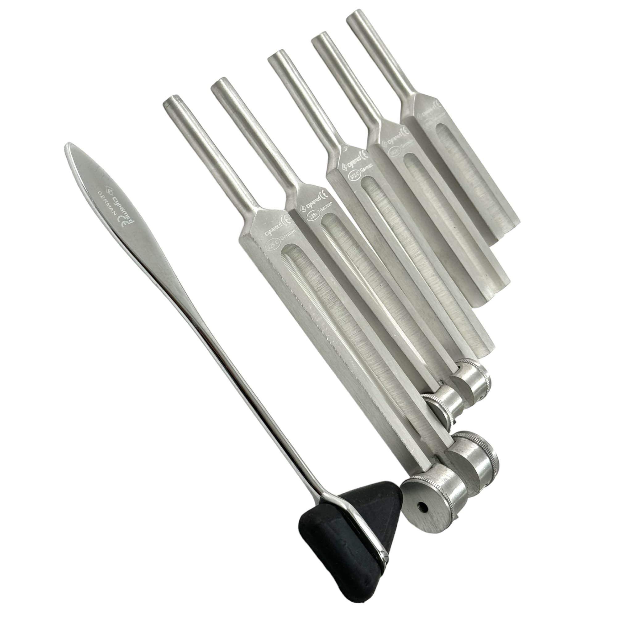 Tuning Fork Set of 5 Taylor Hammer Diagnostic Instruments CYNAMED