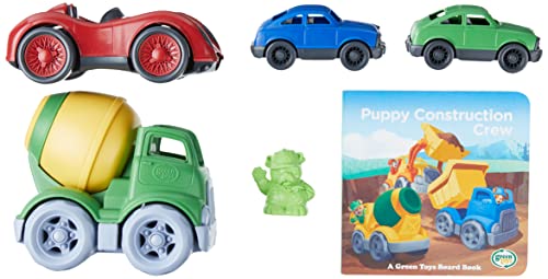 Green Toys Mixer Mini Vehicle Book Bundle