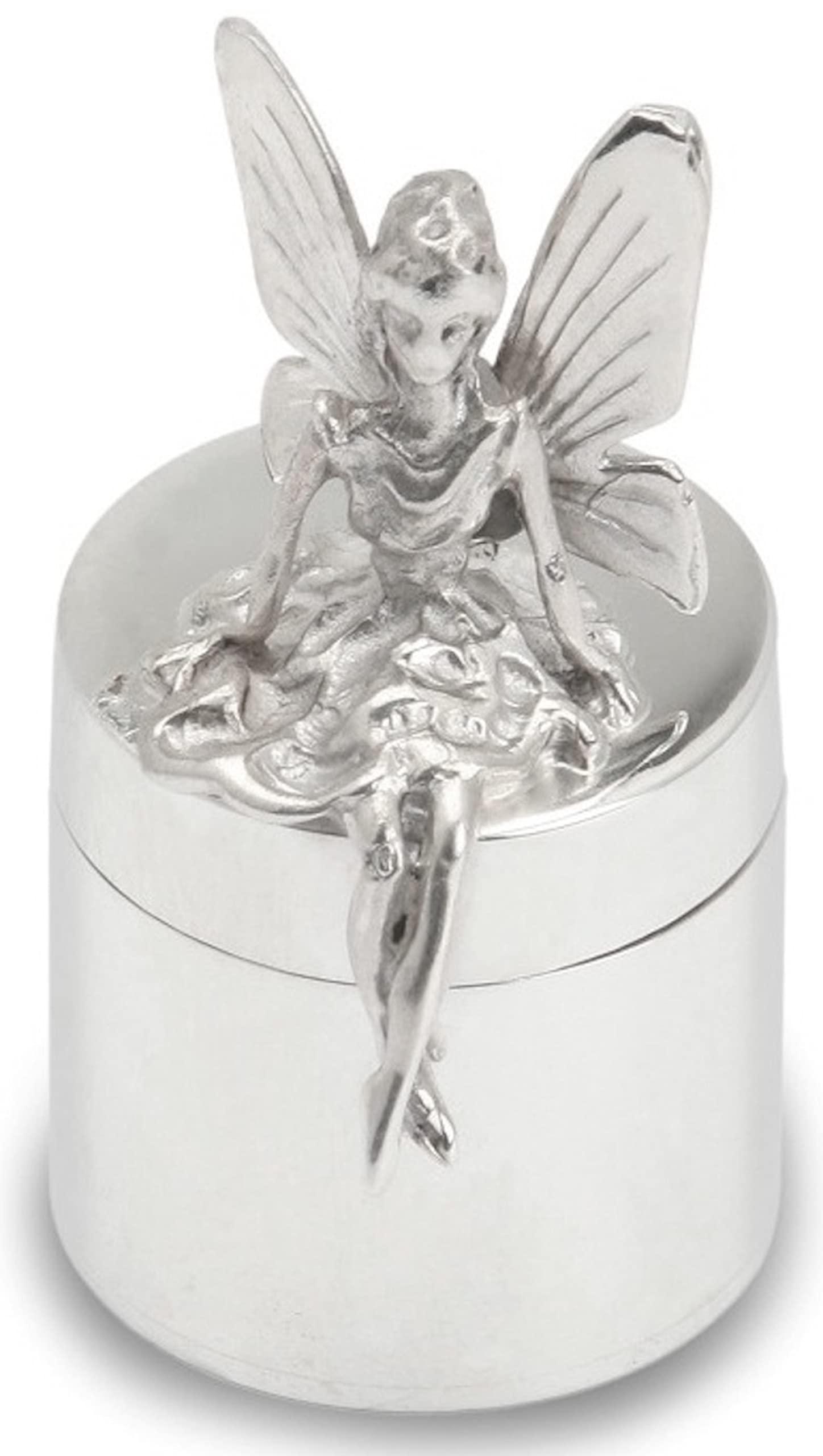 Krysaliis .925 Sterling Silver Tooth Fairy Keepsake Box for Baby - Durable, Elegant, and Custom Engravable Keepsake Gift Box - Perfect for First Tooth and Curl of Baby