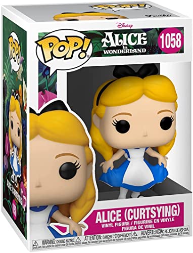 Funko POP Disney: Alice in Wonderland 70th - Alice in Wonderland Curtsying Pop! Vinyl Figure (Bundled with Compatible Pop Box Protector Case), Multicolor, 3.75 inches
