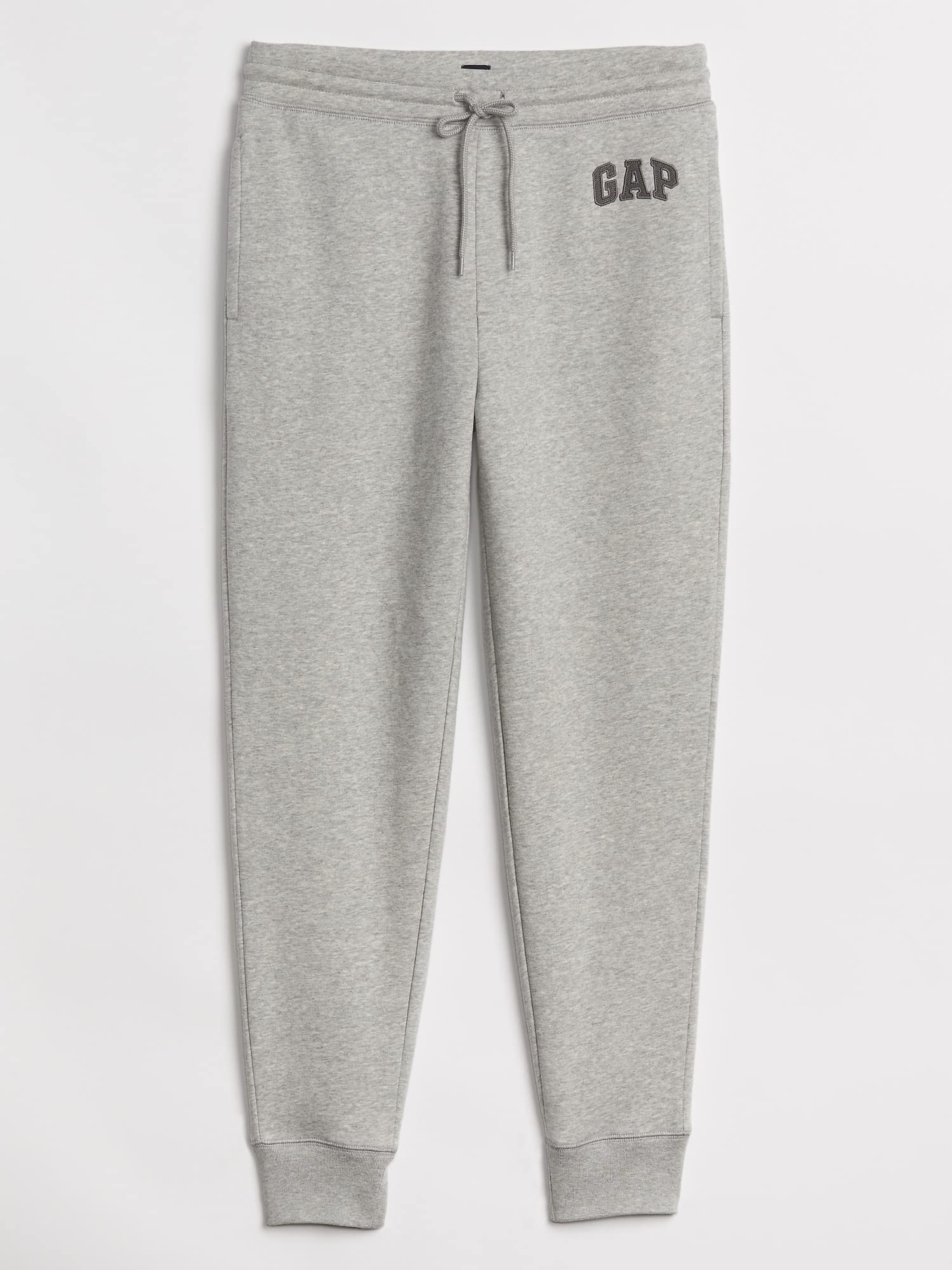 GAP Mens Logo Fleece Joggers Sweatpants, Light Heather Grey, X-Large US
